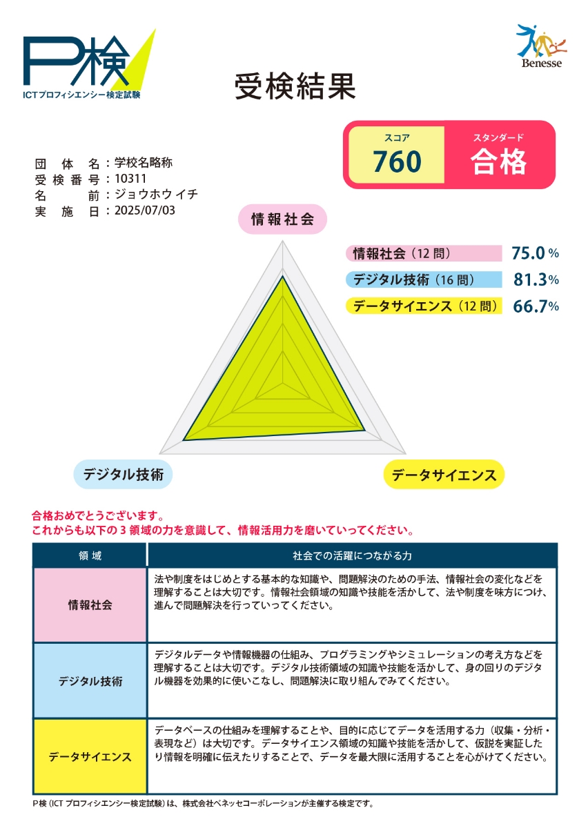 検定実施概要｜P検